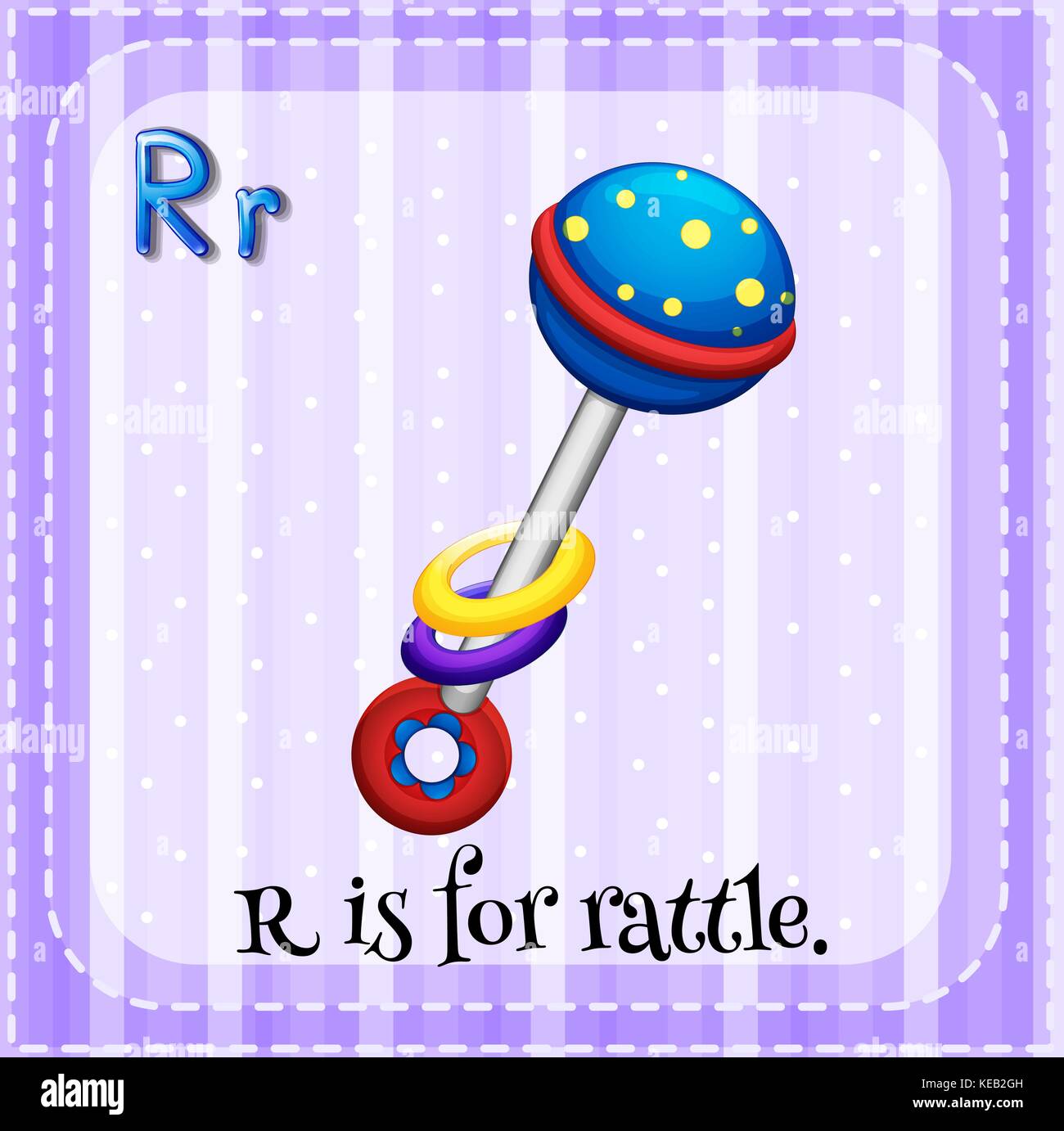 Flashcard letter R is for rattle Stock Vector Image & Art - Alamy