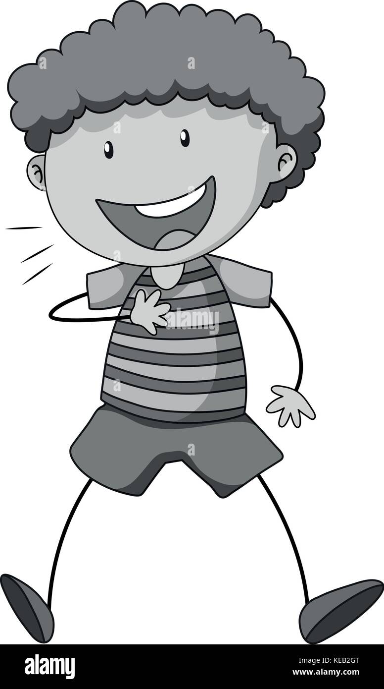 Boy standing alone speaking something Stock Vector Image & Art - Alamy