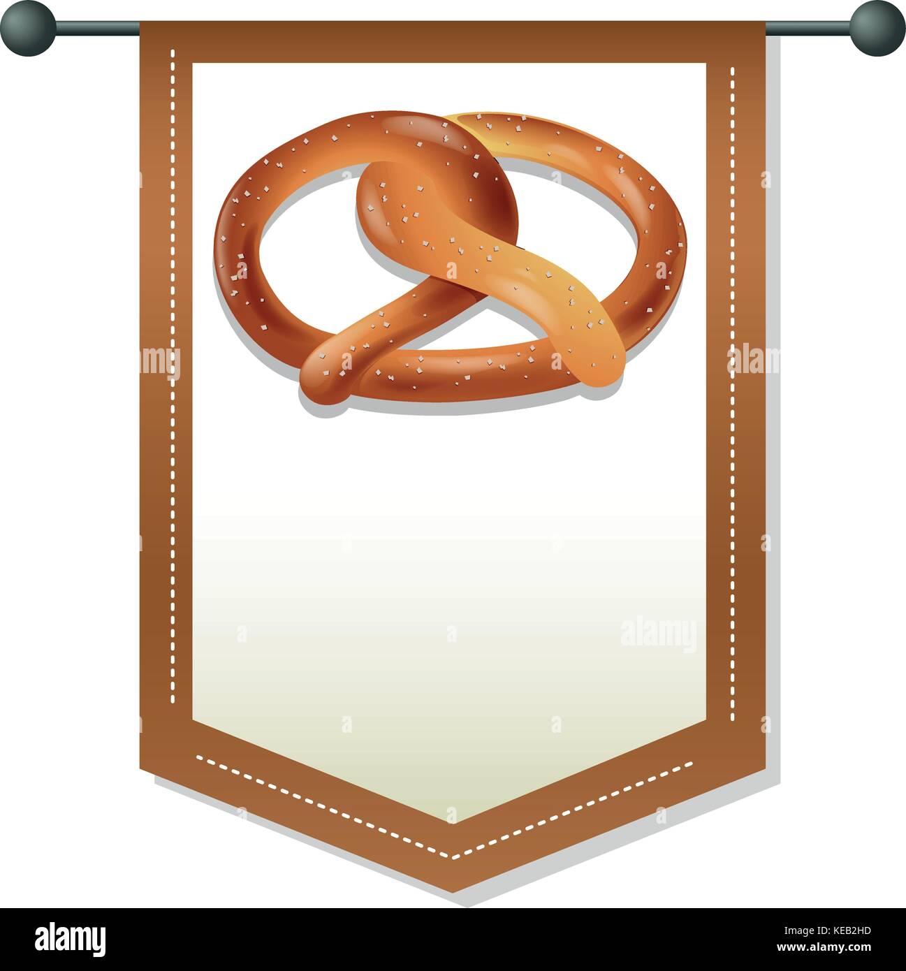 Salty pretzel isolated on Stock Vector Images - Alamy