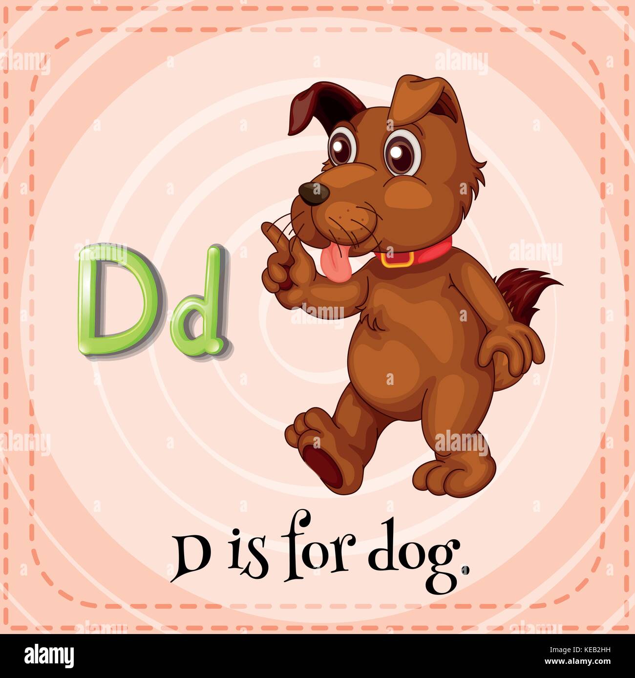 Flashcard letter D is for dog Stock Vector Image & Art - Alamy