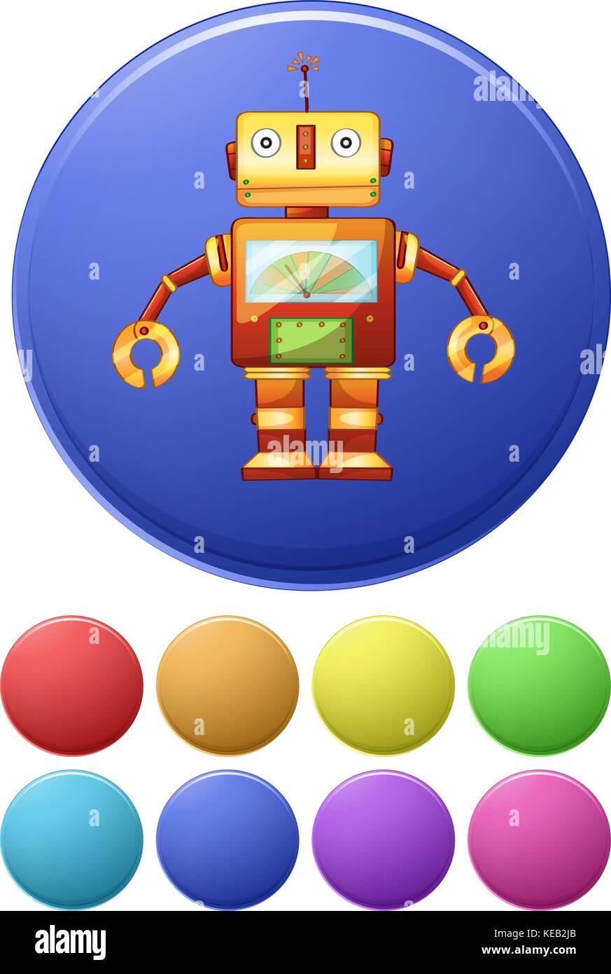 Illustration of robot icons Stock Vector Image & Art - Alamy