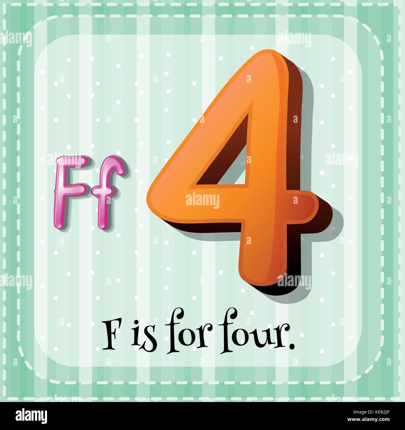 Flashcard letter F is for four Stock Vector Image & Art - Alamy