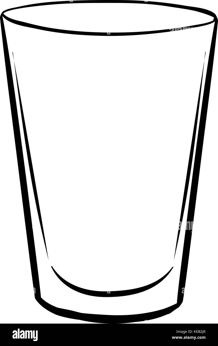 Single glass with no drink inside Stock Vector Image & Art - Alamy