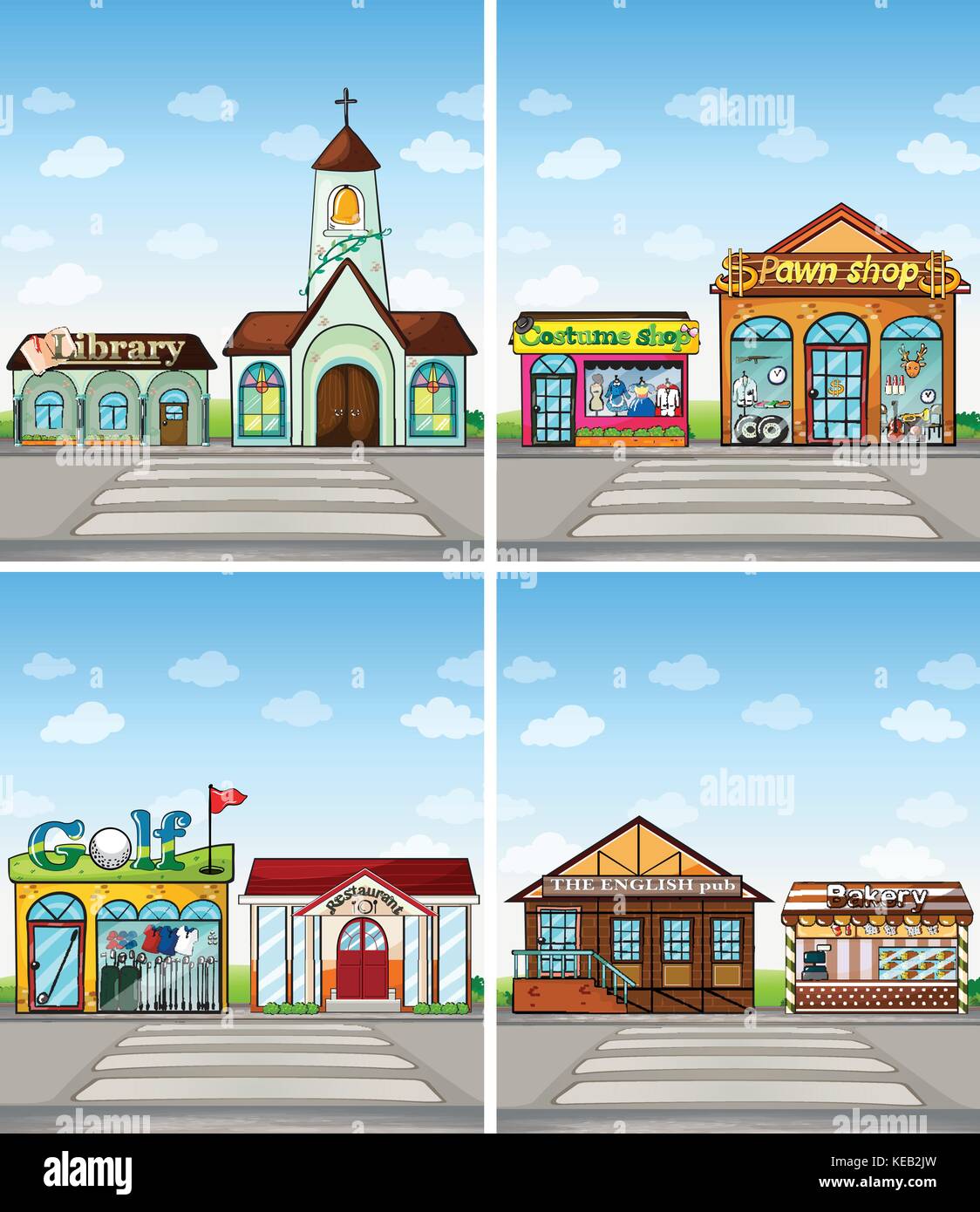 different kind of shops and places Stock Vector Image & Art - Alamy
