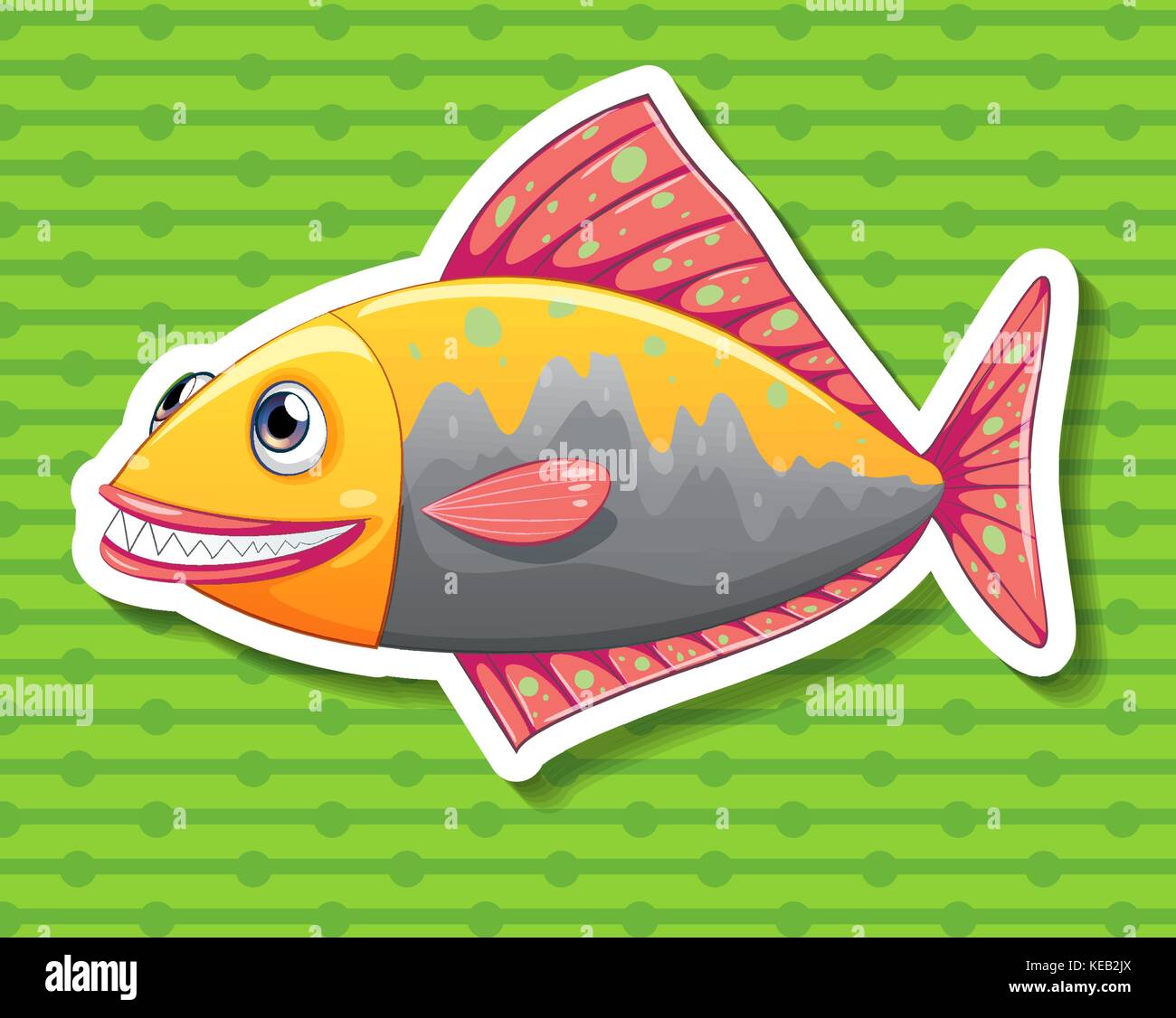 Close up happy fish with green background Stock Vector Image & Art - Alamy