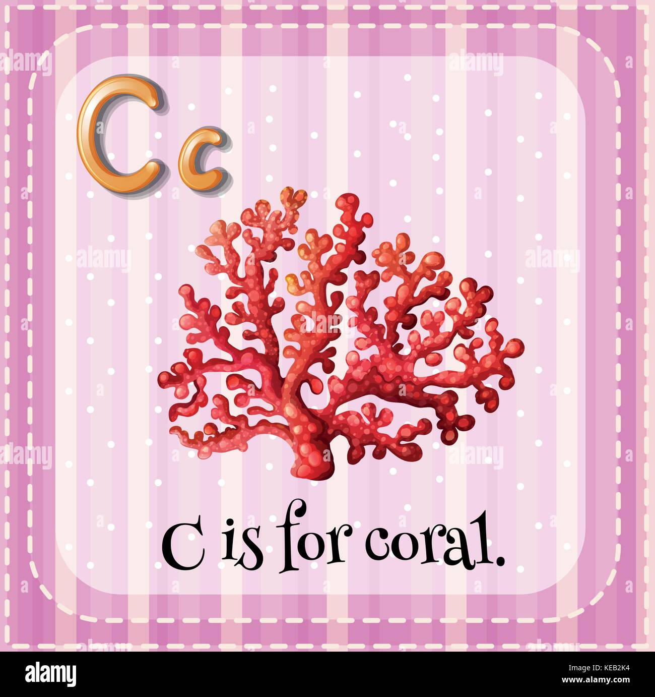 Flashcard letter C is for coral Stock Vector Image & Art - Alamy