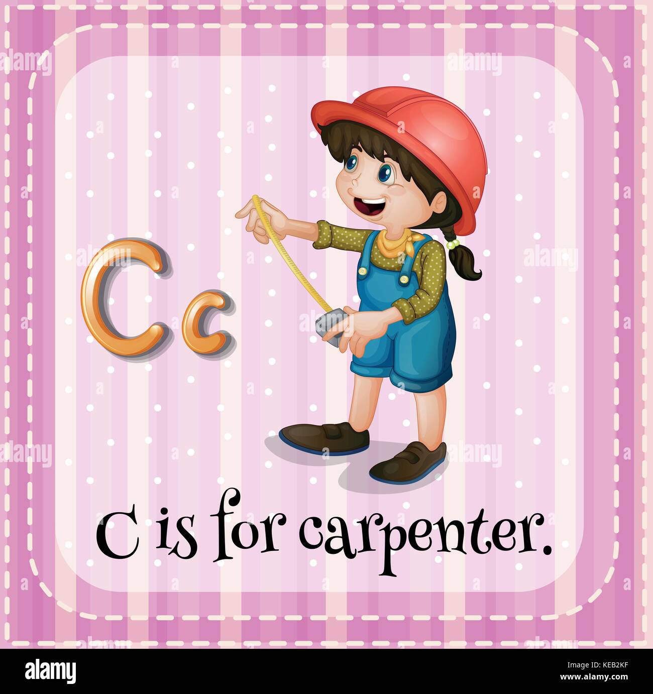 Flashcard letter C is for carpenter Stock Vector Image & Art - Alamy