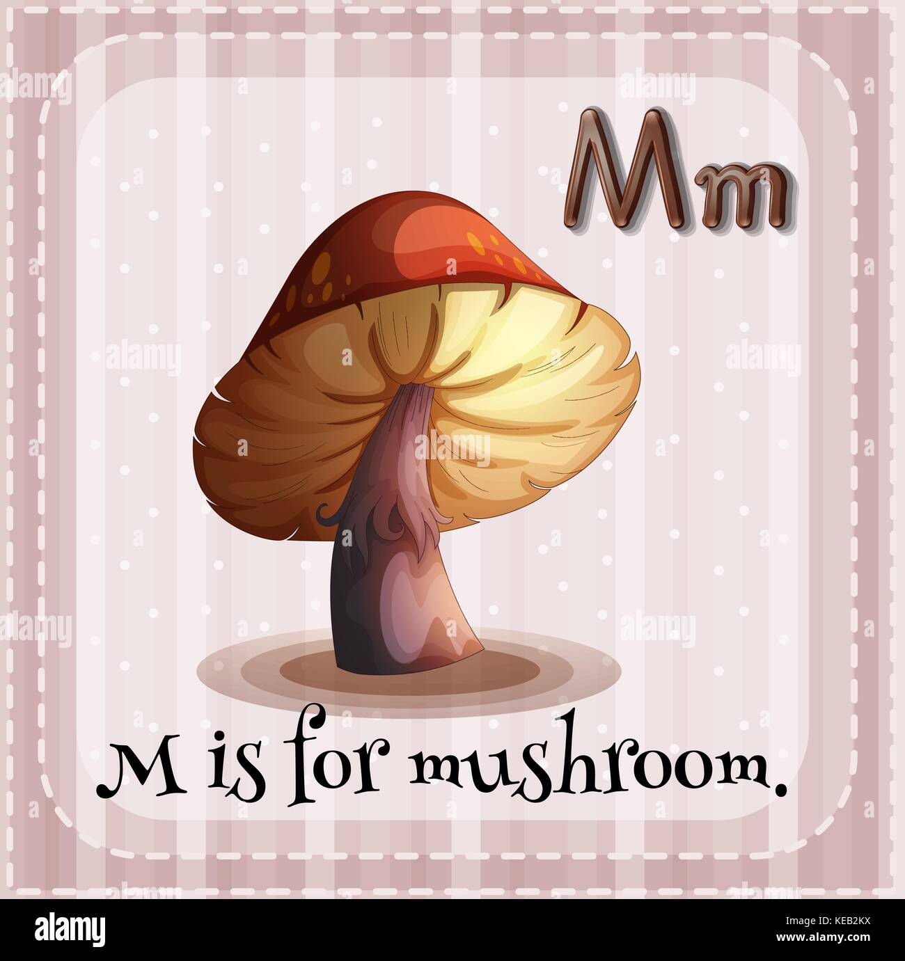 Flashcard letter M is for mushroom Stock Vector Image & Art - Alamy