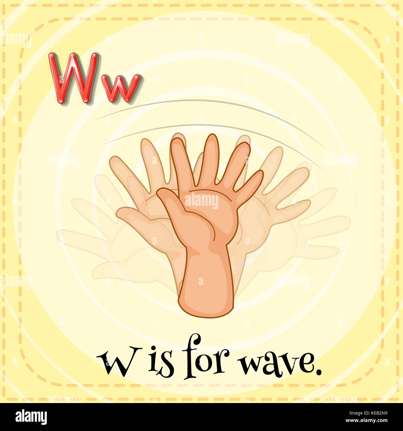 Letter W is for wave Stock Vector Image & Art - Alamy
