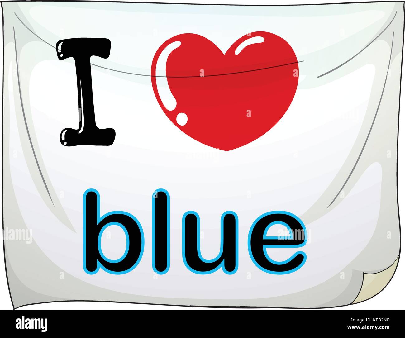 I love blue sign hanging on the wall Stock Vector Image & Art - Alamy