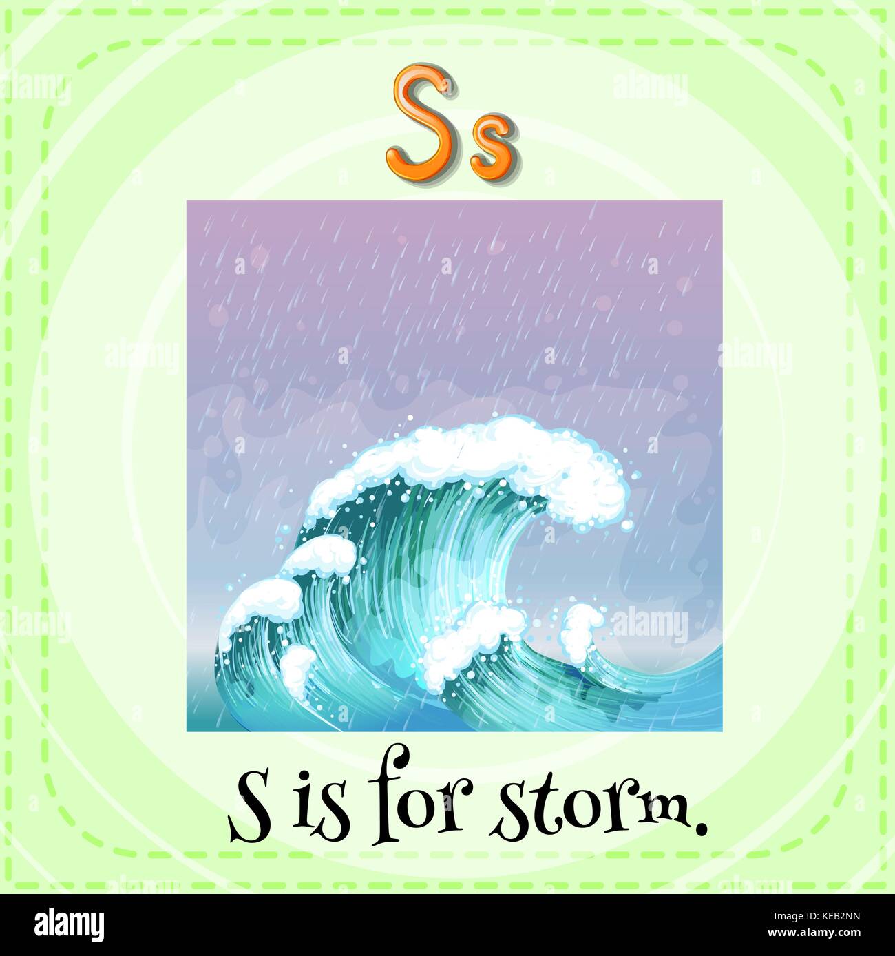 Flashcard letter S is for storm Stock Vector Image & Art - Alamy
