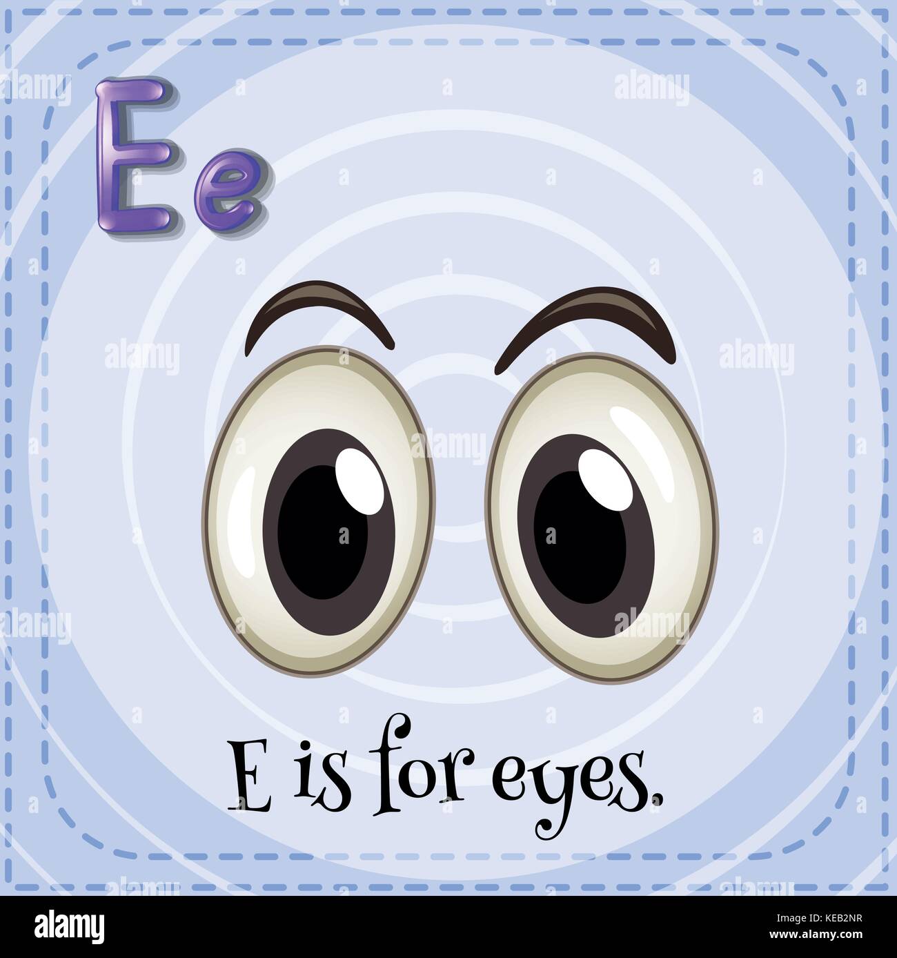 Flashcard letter E is for eyes Stock Vector Image & Art - Alamy