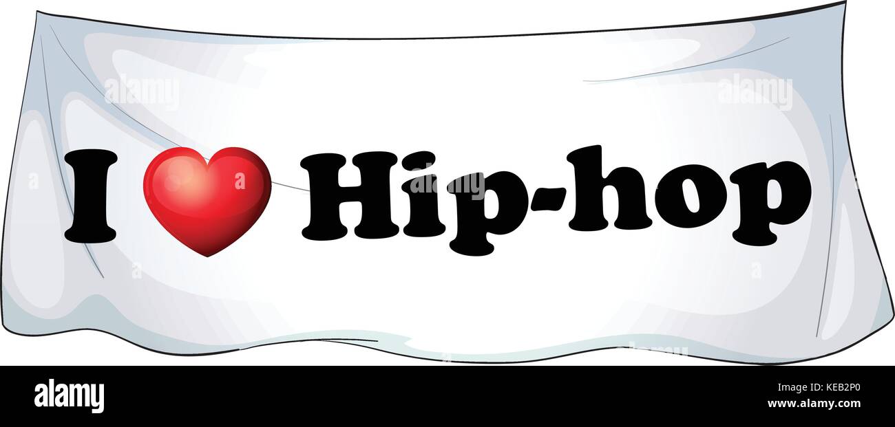 I love hiphop banner on the wall Stock Vector Image & Art - Alamy