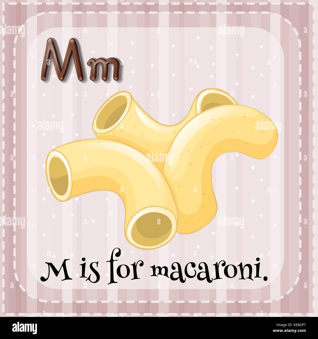 Flashcard letter M is for macaroni Stock Vector Image & Art - Alamy