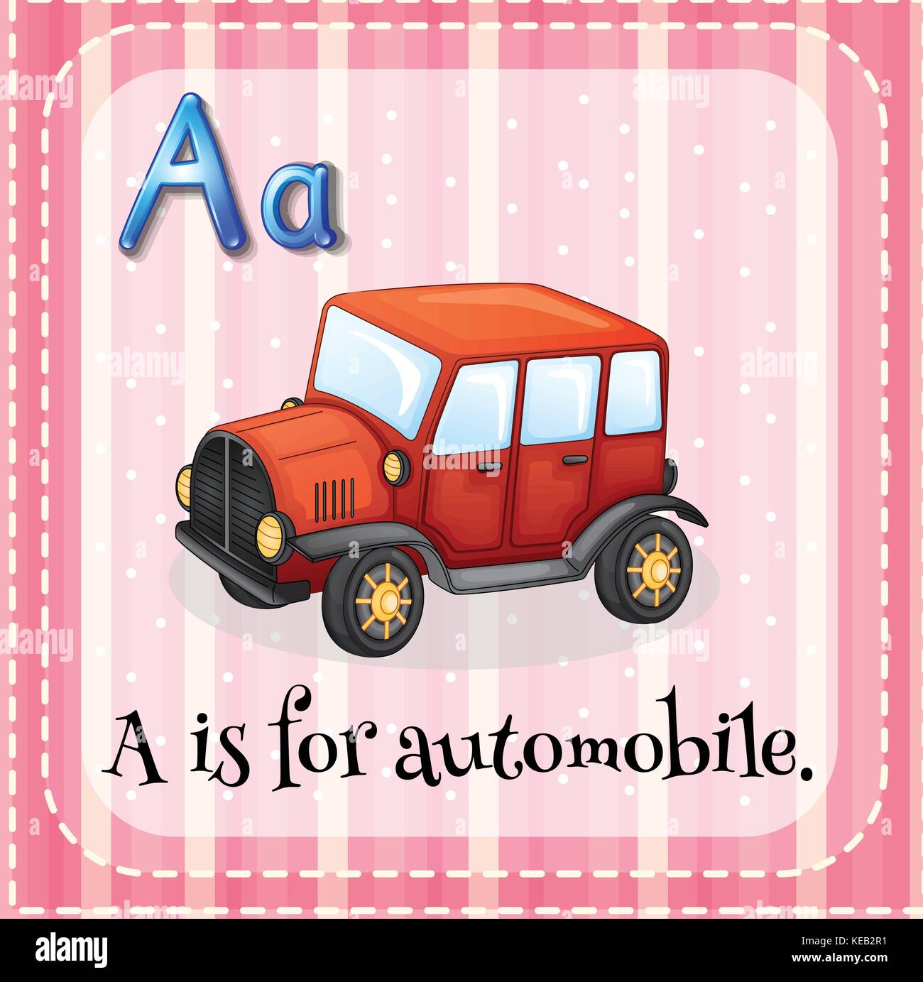 Flashcard letter A is for automobile Stock Vector Image & Art - Alamy