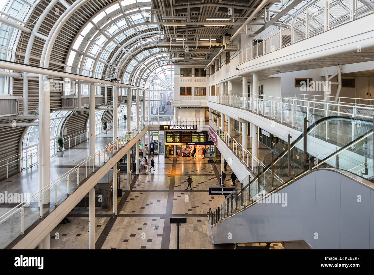 Interior of the central station called "Knutpunkten" in Helsingborg ...