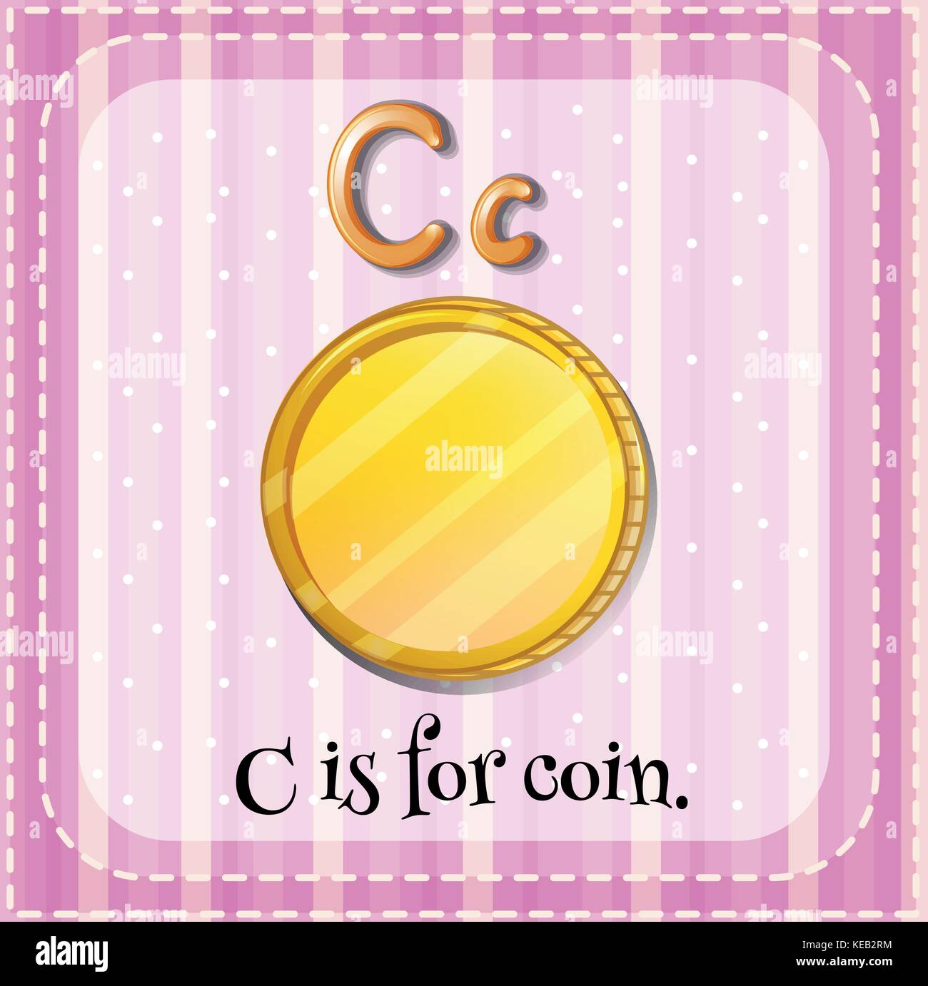 Flashcard letter C is for coin Stock Vector Image & Art - Alamy