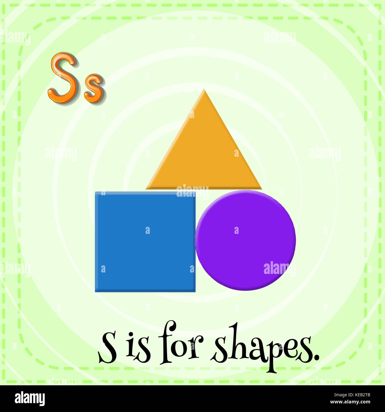 Flashcard letter S is for shapes Stock Vector Image & Art - Alamy