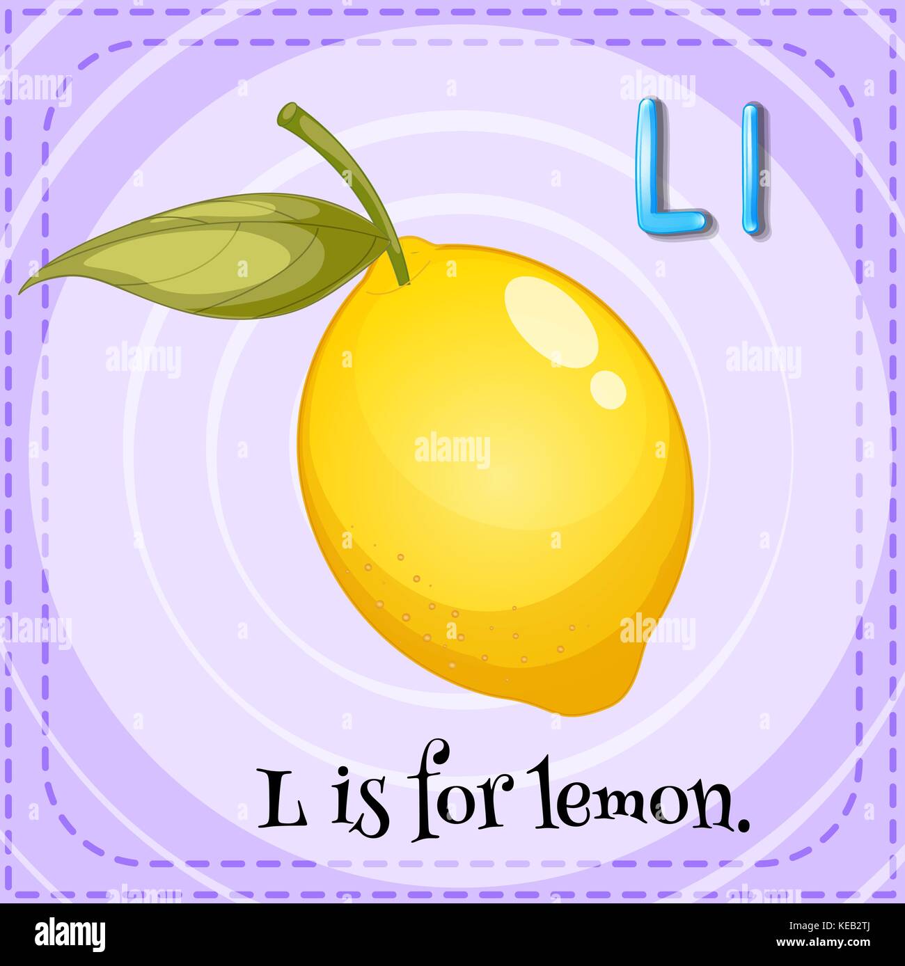 Flashcard letter L is for lemon Stock Vector Image & Art - Alamy
