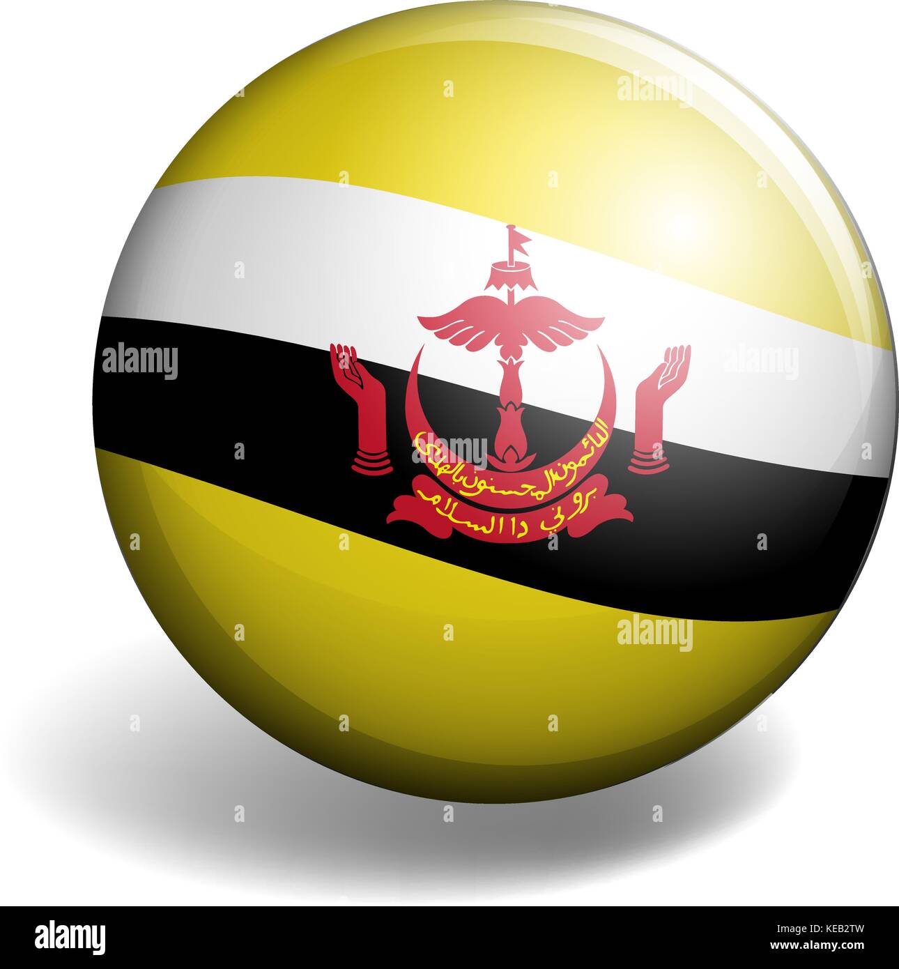 Round flag of brunei Stock Vector Images - Alamy