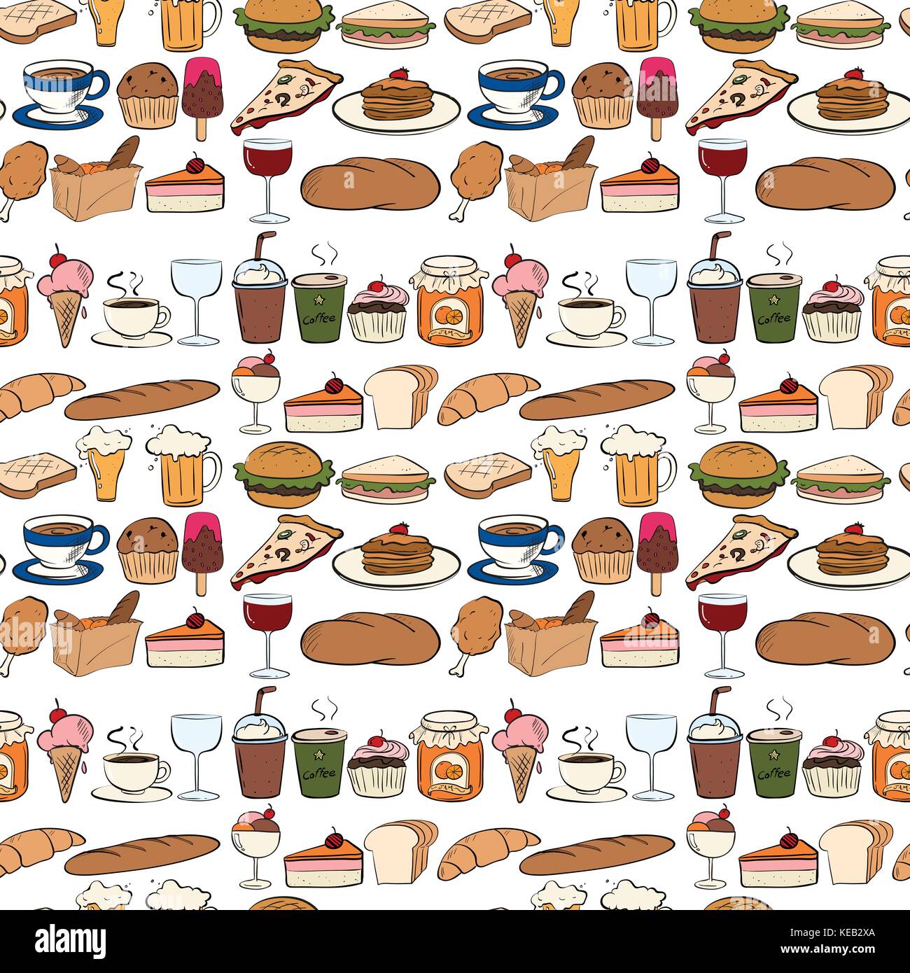 Seamless all kind of food Stock Vector Image & Art - Alamy