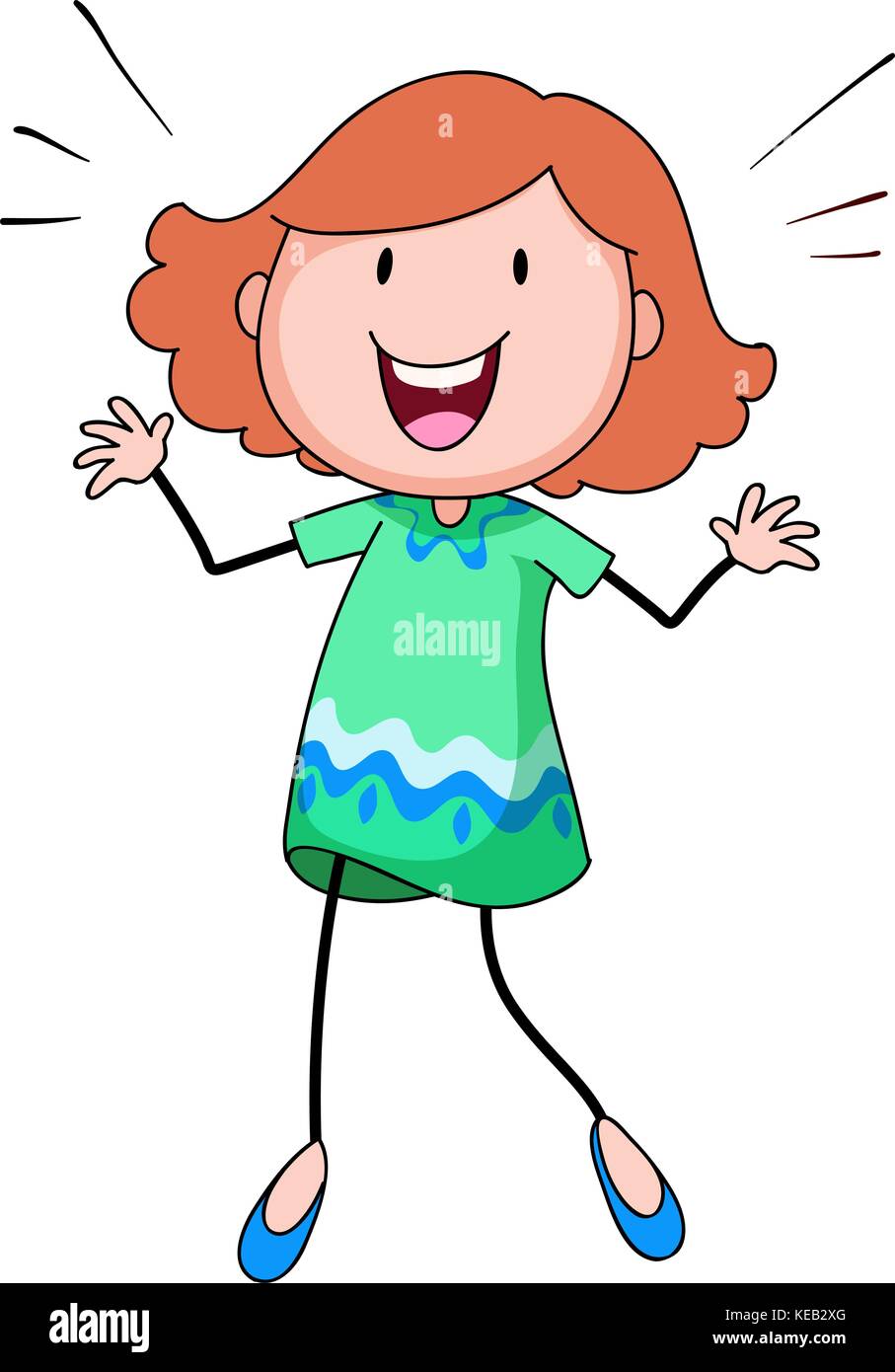 Closeup happy girl laughing alone Stock Vector Image & Art - Alamy