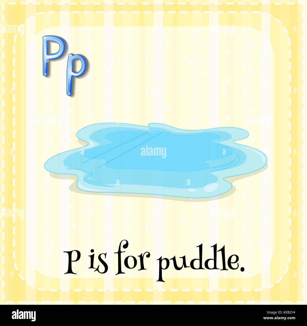 Flashcard letter P is for puddle Stock Vector Image & Art - Alamy