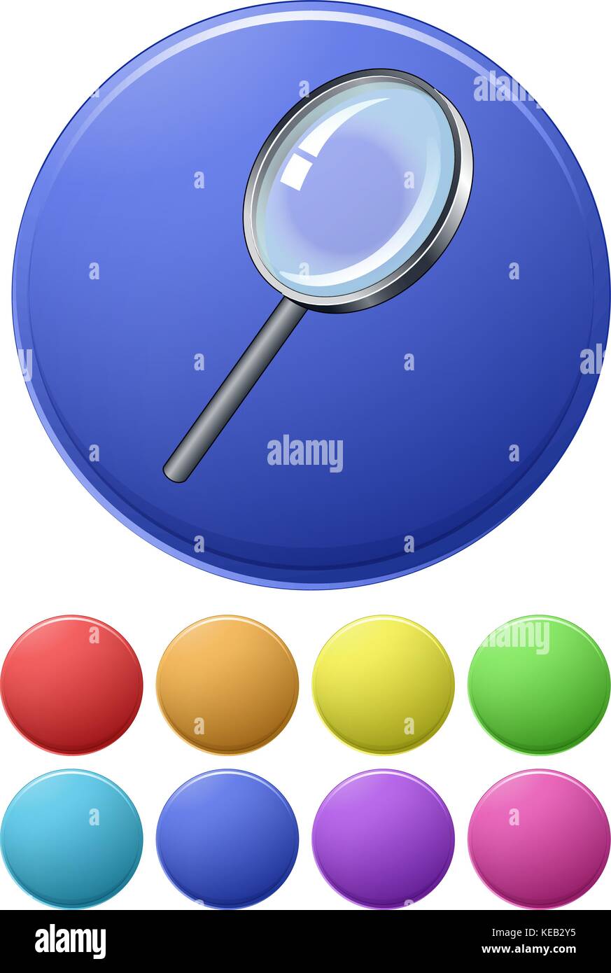 Illustration of magnifying glass icons Stock Vector Image & Art - Alamy