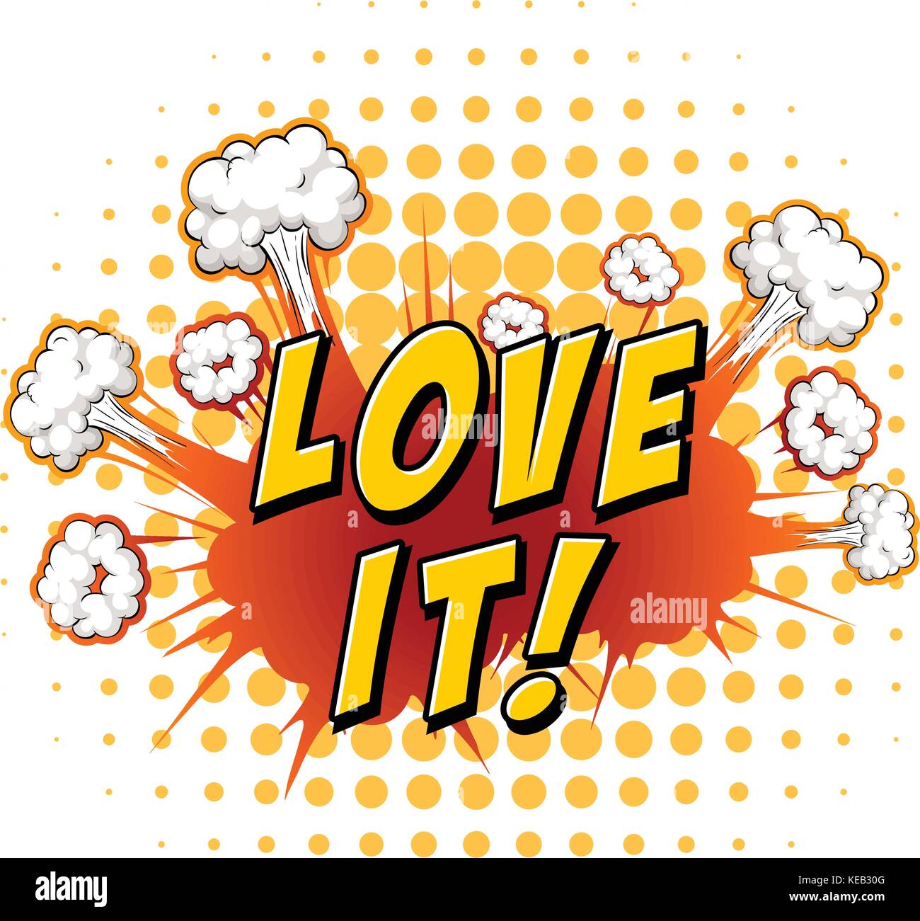 Word love it with explosion background Stock Vector Image & Art - Alamy