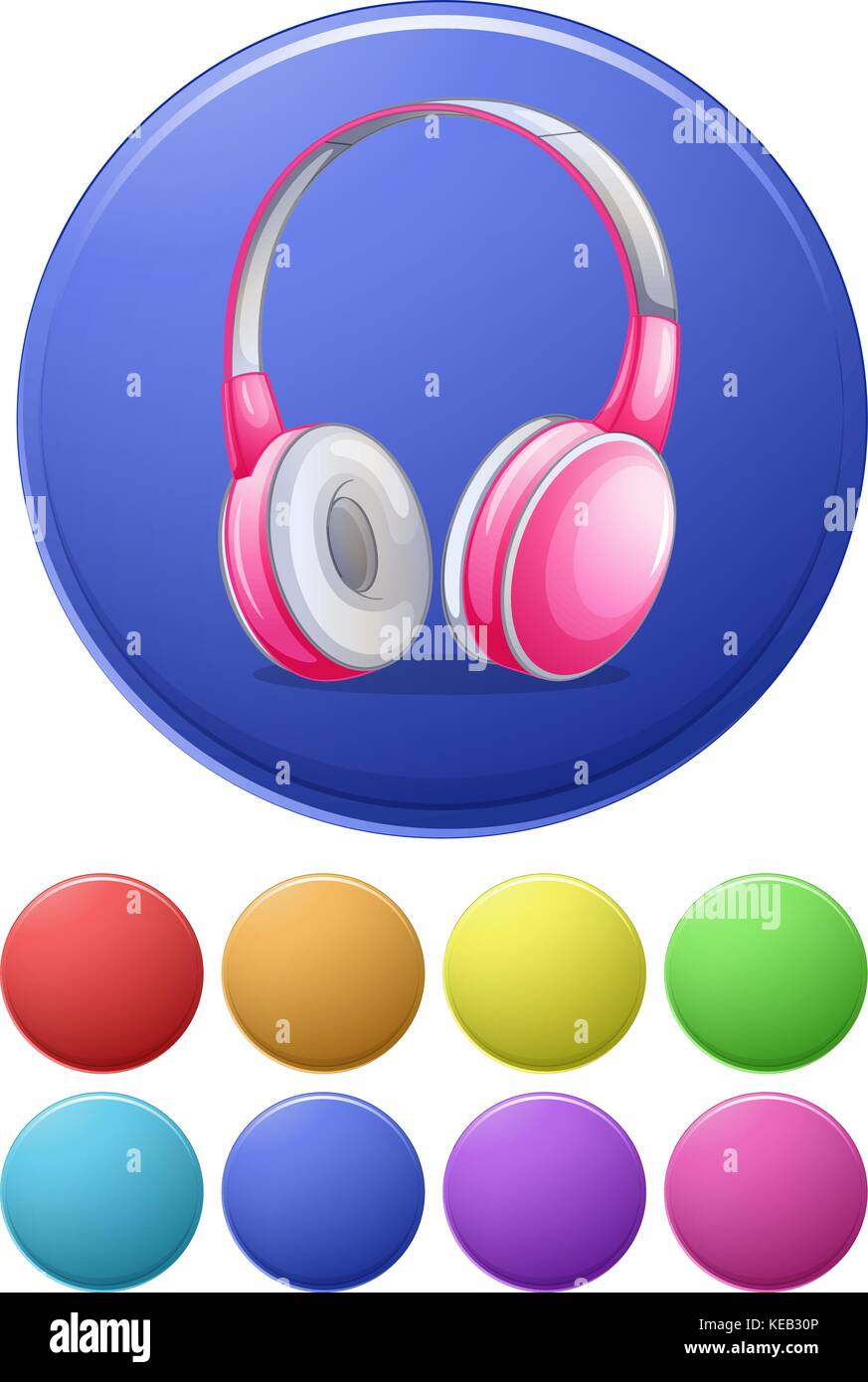 Illustration of headset icons Stock Vector Image & Art - Alamy