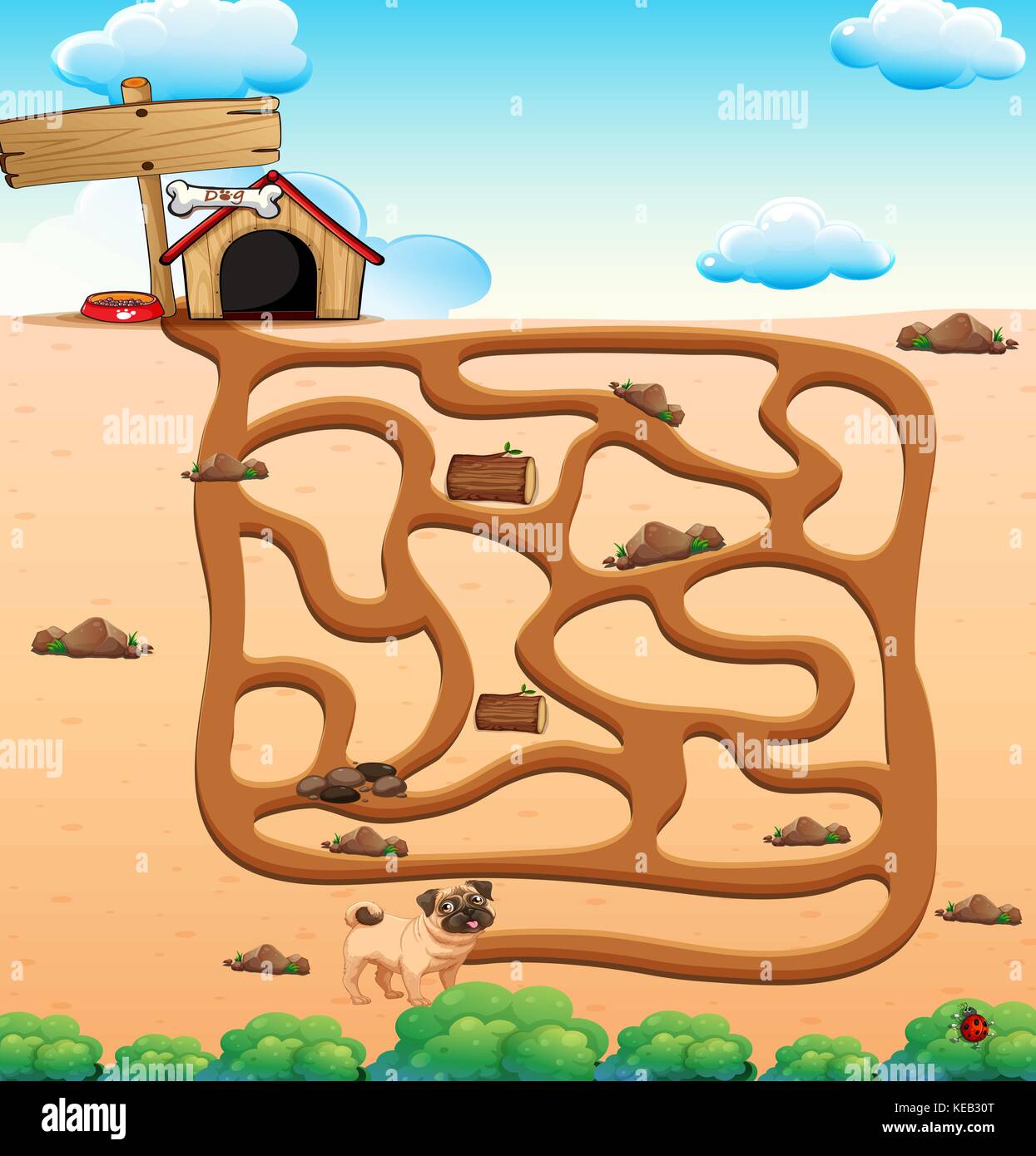 Vector illustration dog puzzle hi-res stock photography and images - Alamy