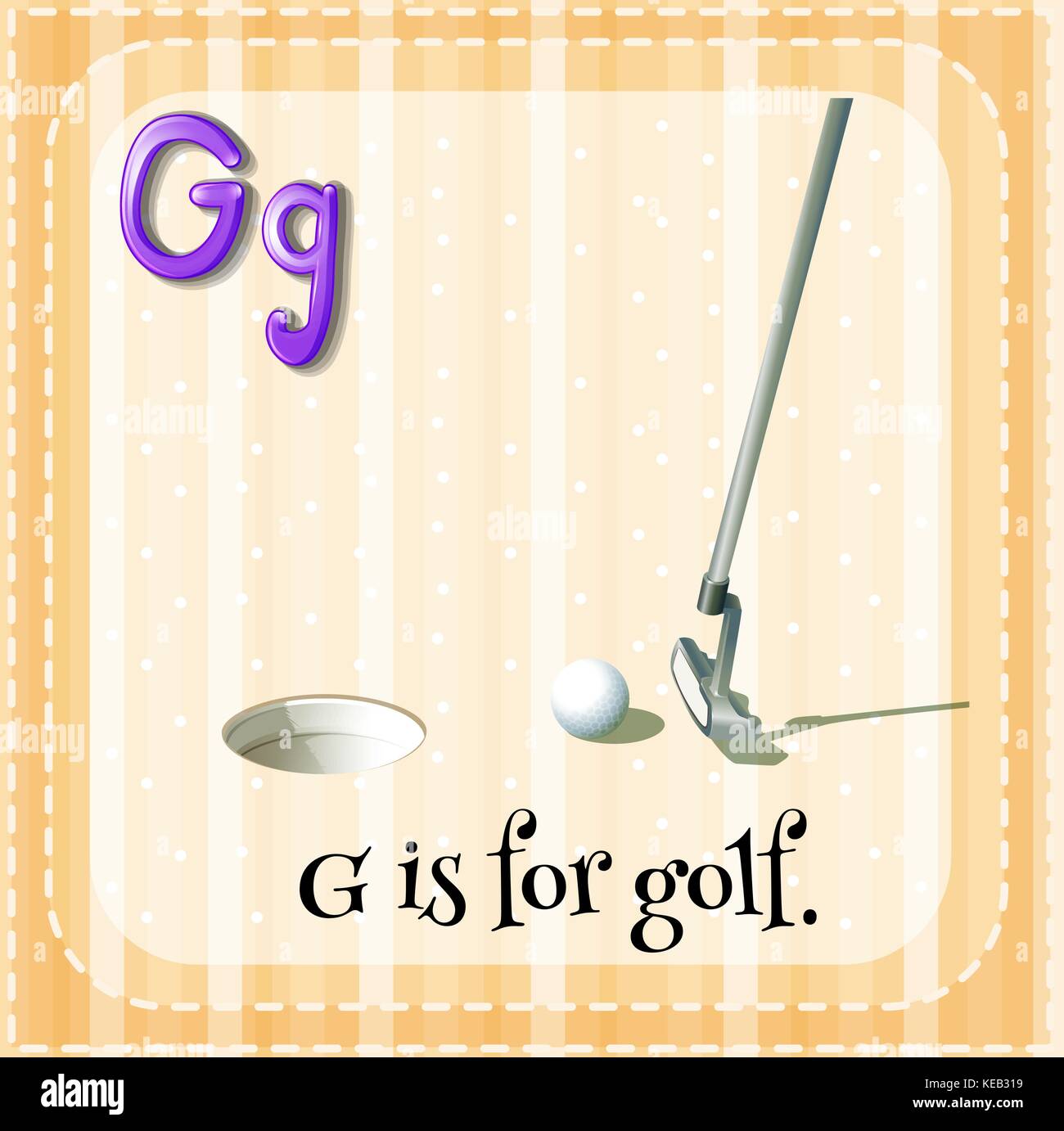 Flashcard letter G is for golf Stock Vector Image & Art - Alamy