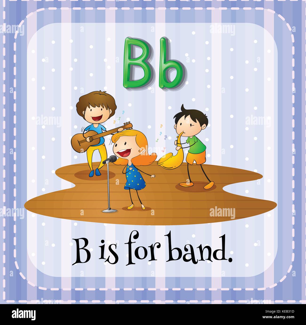 Flashcard letter B is for band Stock Vector Image & Art - Alamy