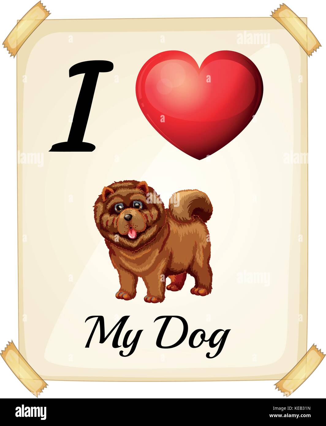 I love dog sign posted on the wall Stock Vector Image & Art - Alamy