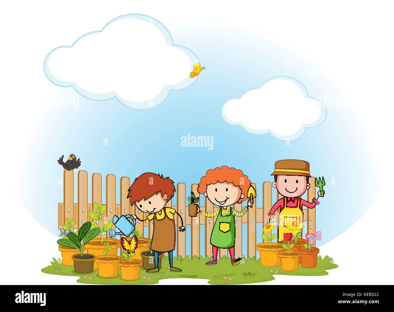 People planting trees man Stock Vector Images - Alamy