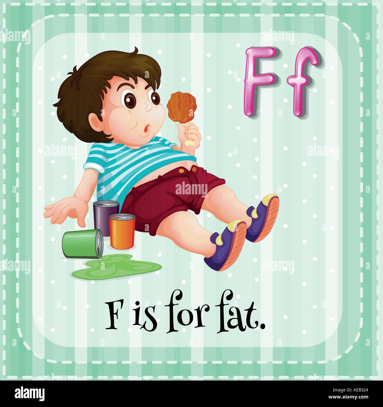 Boy fat school Stock Vector Images - Alamy