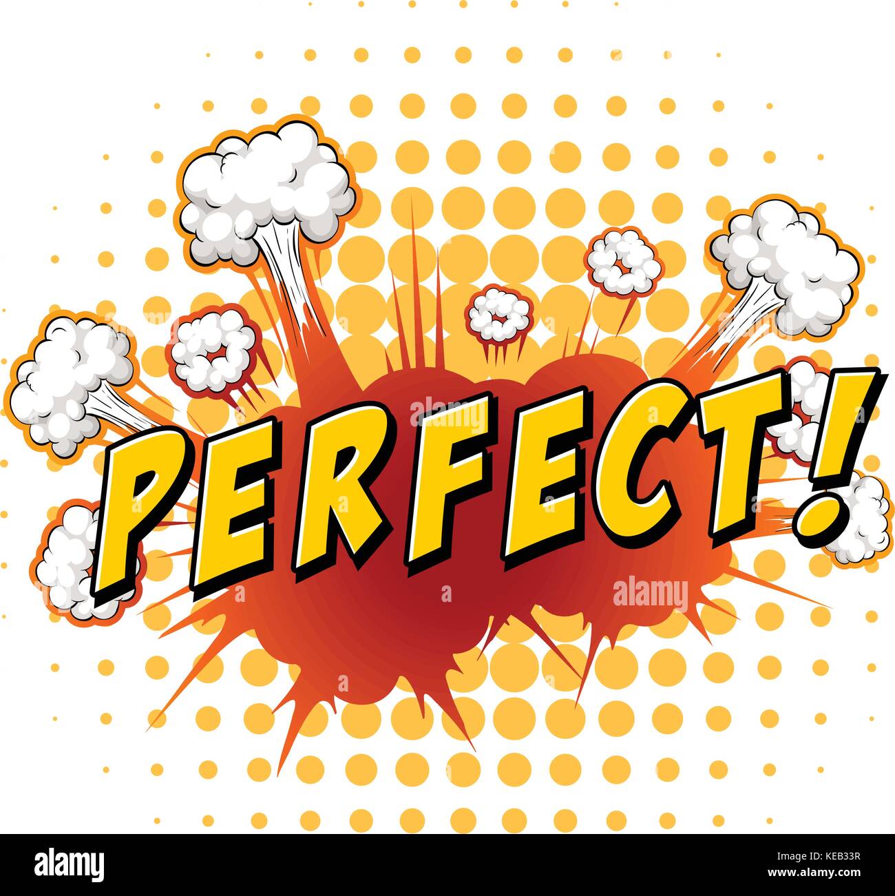 Word perfect with cloud explosion background Stock Vector Image & Art ...