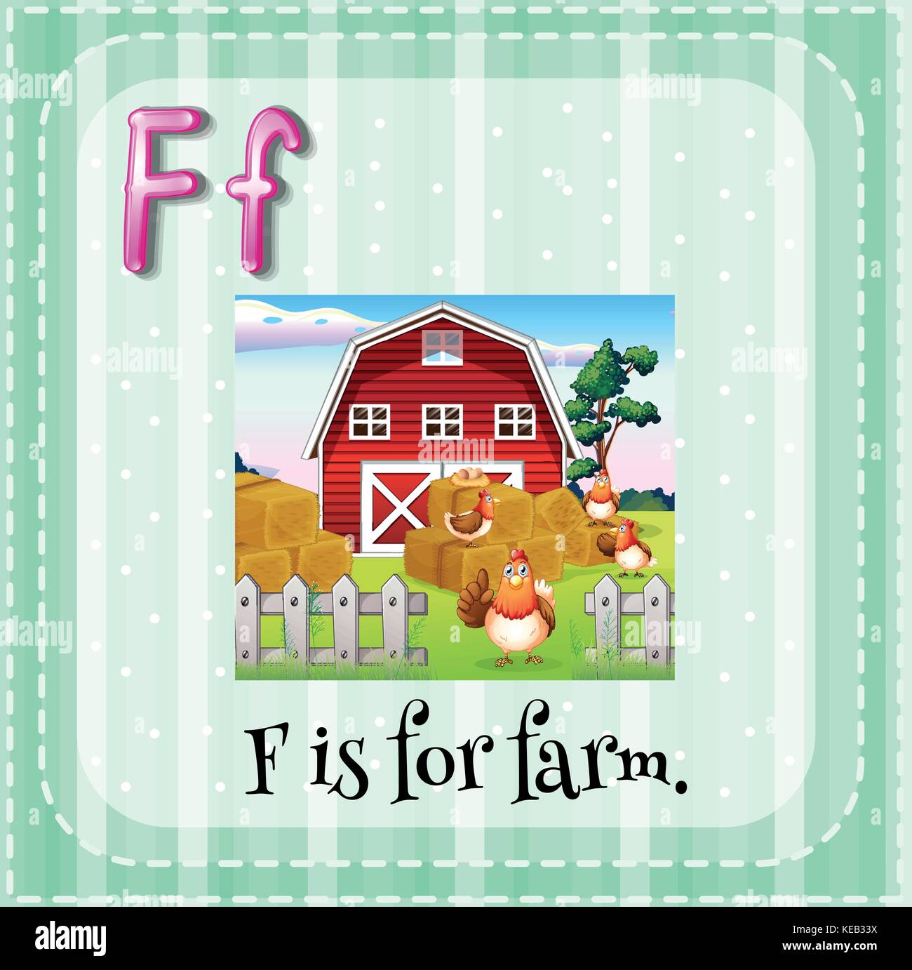 Flashcard letter F is for farm Stock Vector Image & Art - Alamy