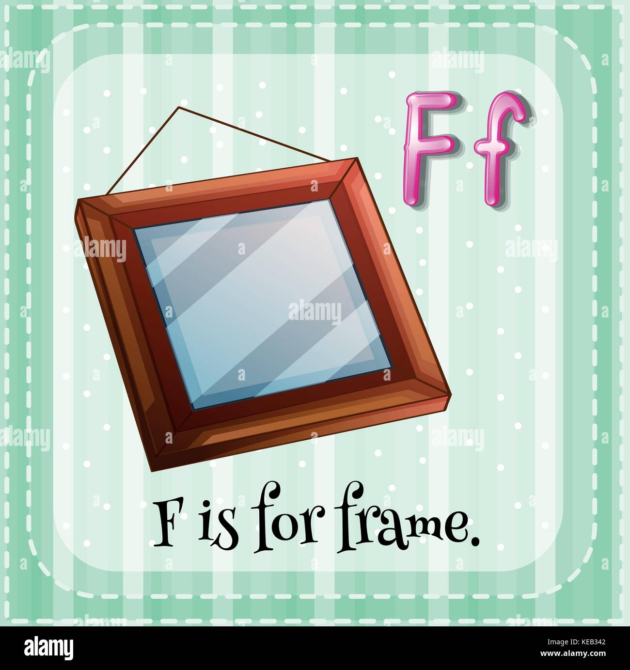 Flashcard alphabet F is for frame Stock Vector Image & Art - Alamy