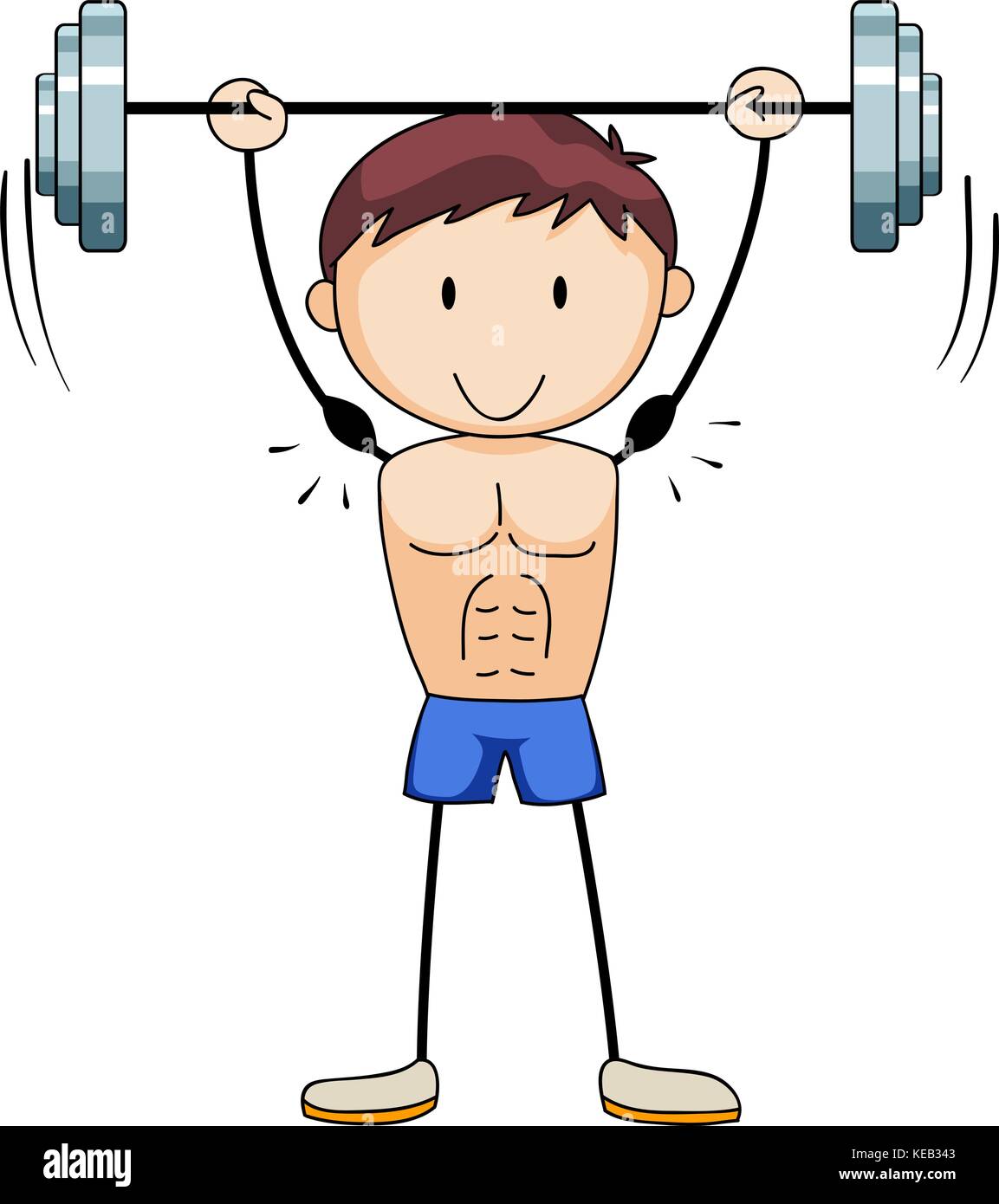 Strong muscular man doing Stock Vector Images - Alamy