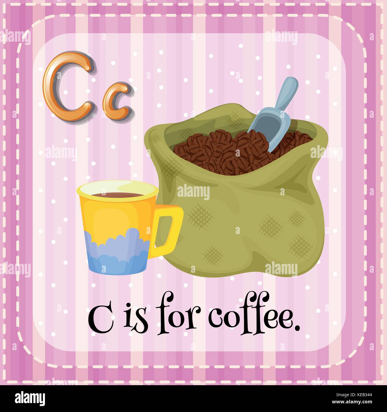 Flashcard letter C is for coffee Stock Vector Image & Art - Alamy