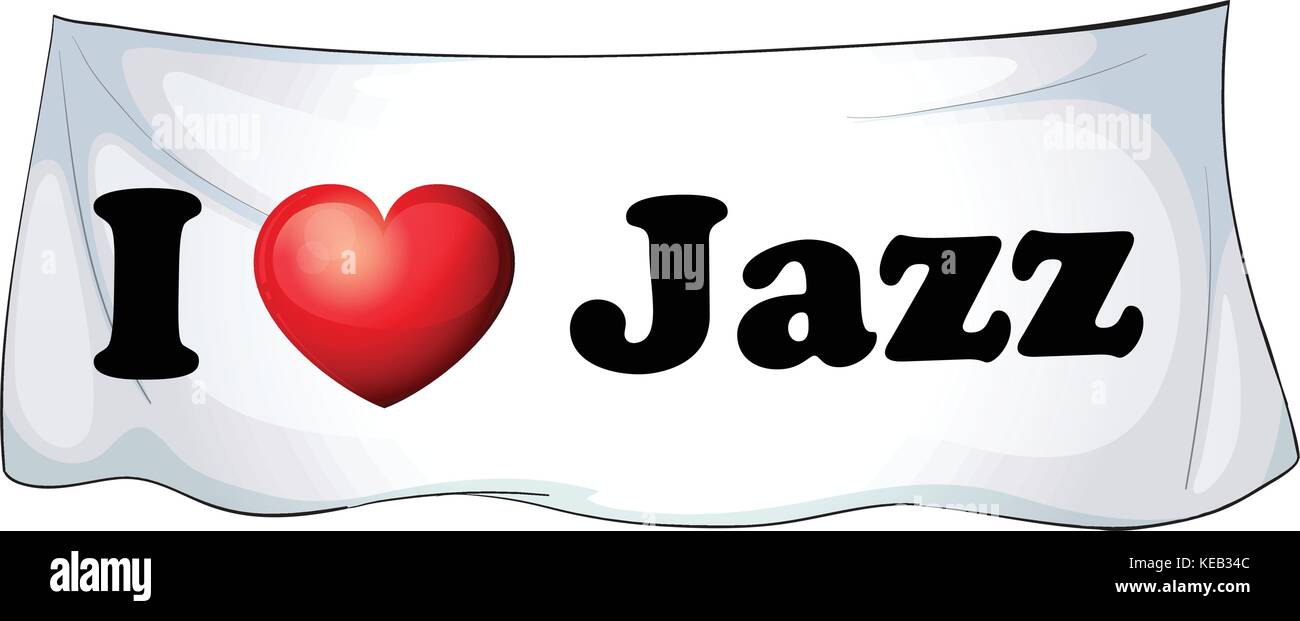 I love Jazz banner on the wall Stock Vector Image & Art - Alamy