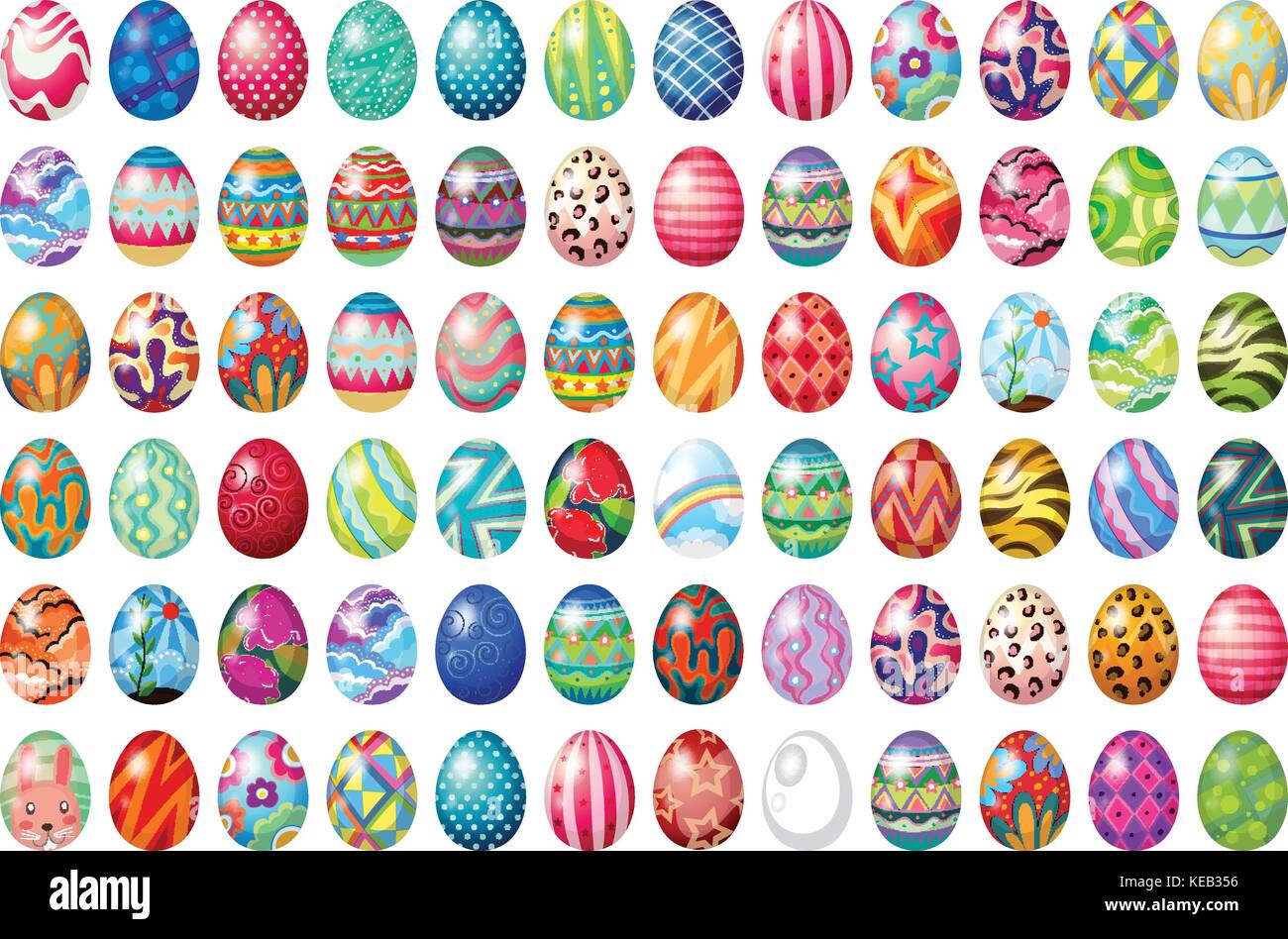 Different design of easter eggs Stock Vector Image & Art - Alamy