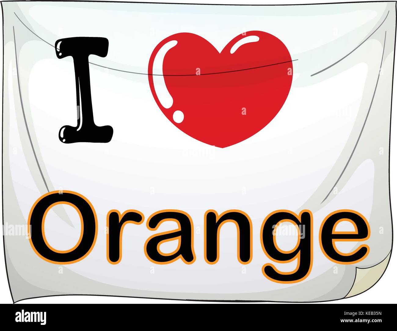I love orange sign hanging on the wall Stock Vector Image & Art - Alamy