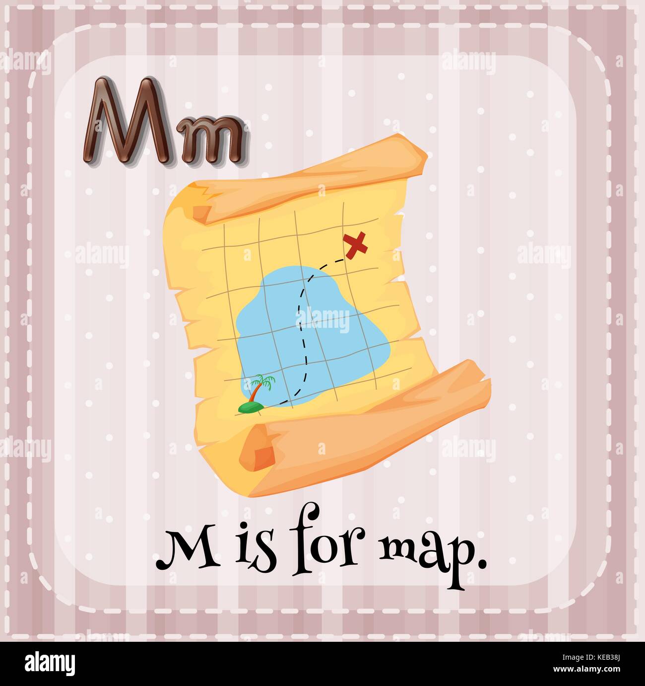 Flashcard letter M is for map Stock Vector Image & Art - Alamy