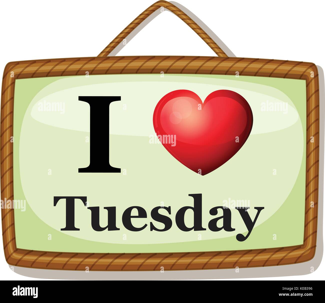 Illustration of I love Tuesday banner Stock Vector Image & Art - Alamy