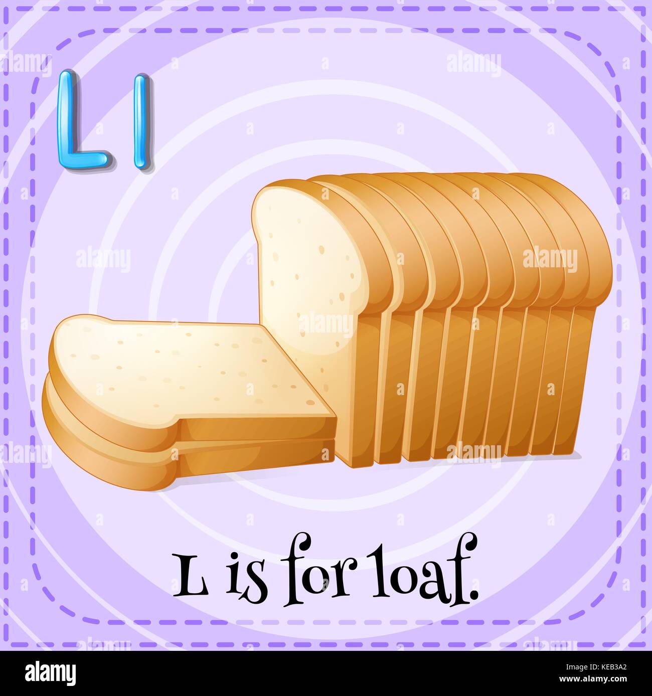 Flashcard letter L is for loaf Stock Vector Image & Art - Alamy