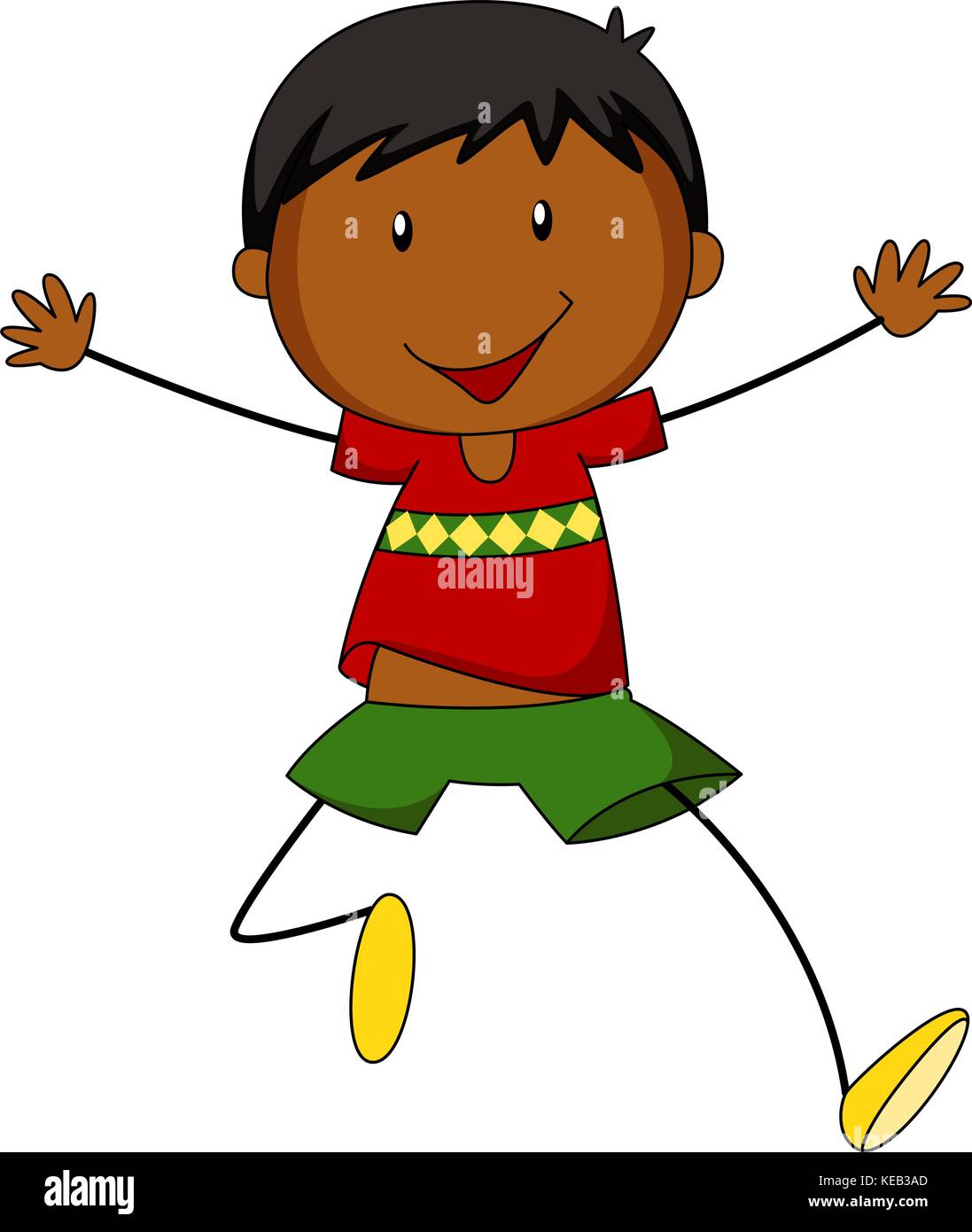 Close up boy with happy face running Stock Vector Image & Art - Alamy