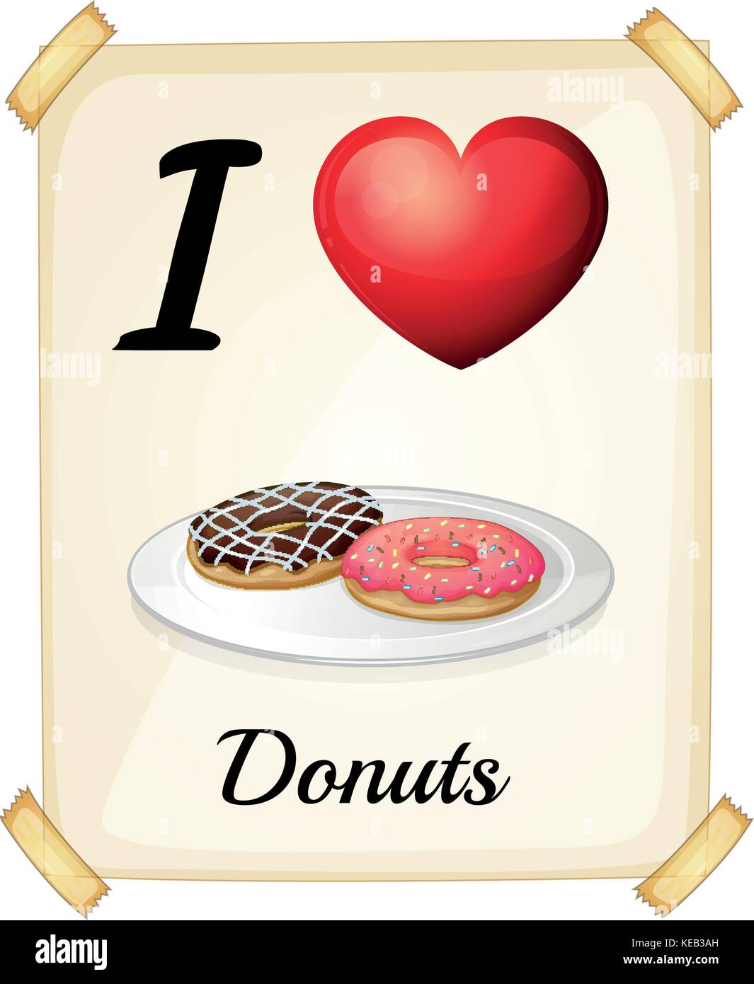 I love donuts sign Stock Vector Image & Art - Alamy