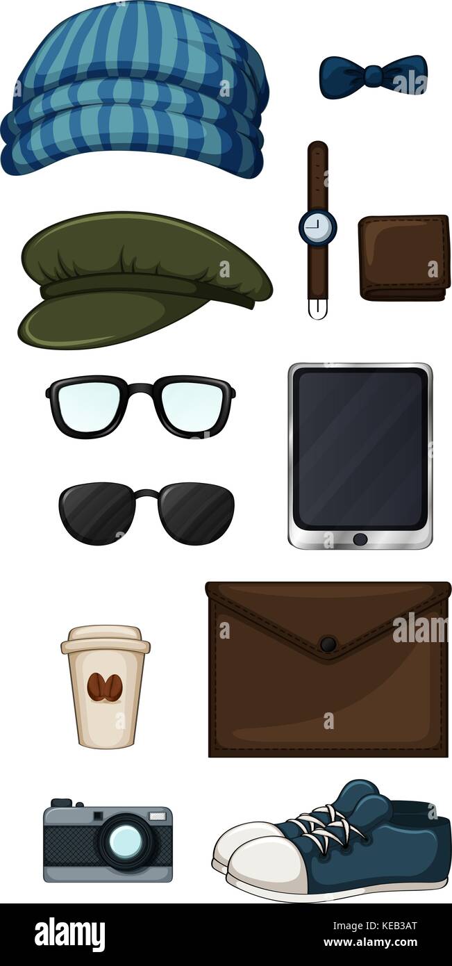 Different type of hipster items Stock Vector Image & Art - Alamy